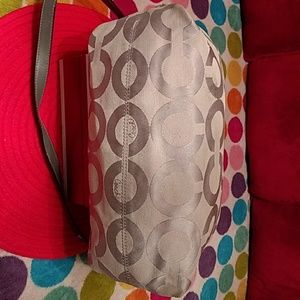 Coach | Bags | Authentic Large Gray Signature Bag Strap | Poshmark